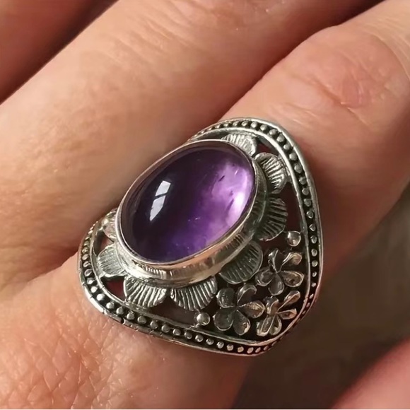Boutique | Jewelry | New Beautiful Amethyst Crystal 925 Stamped Vintage ...